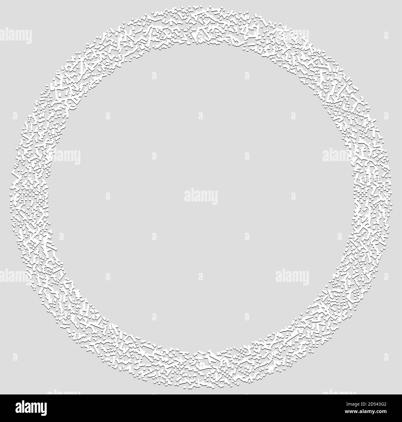 Grayscale random squares in circle formation abstract geometric element ...