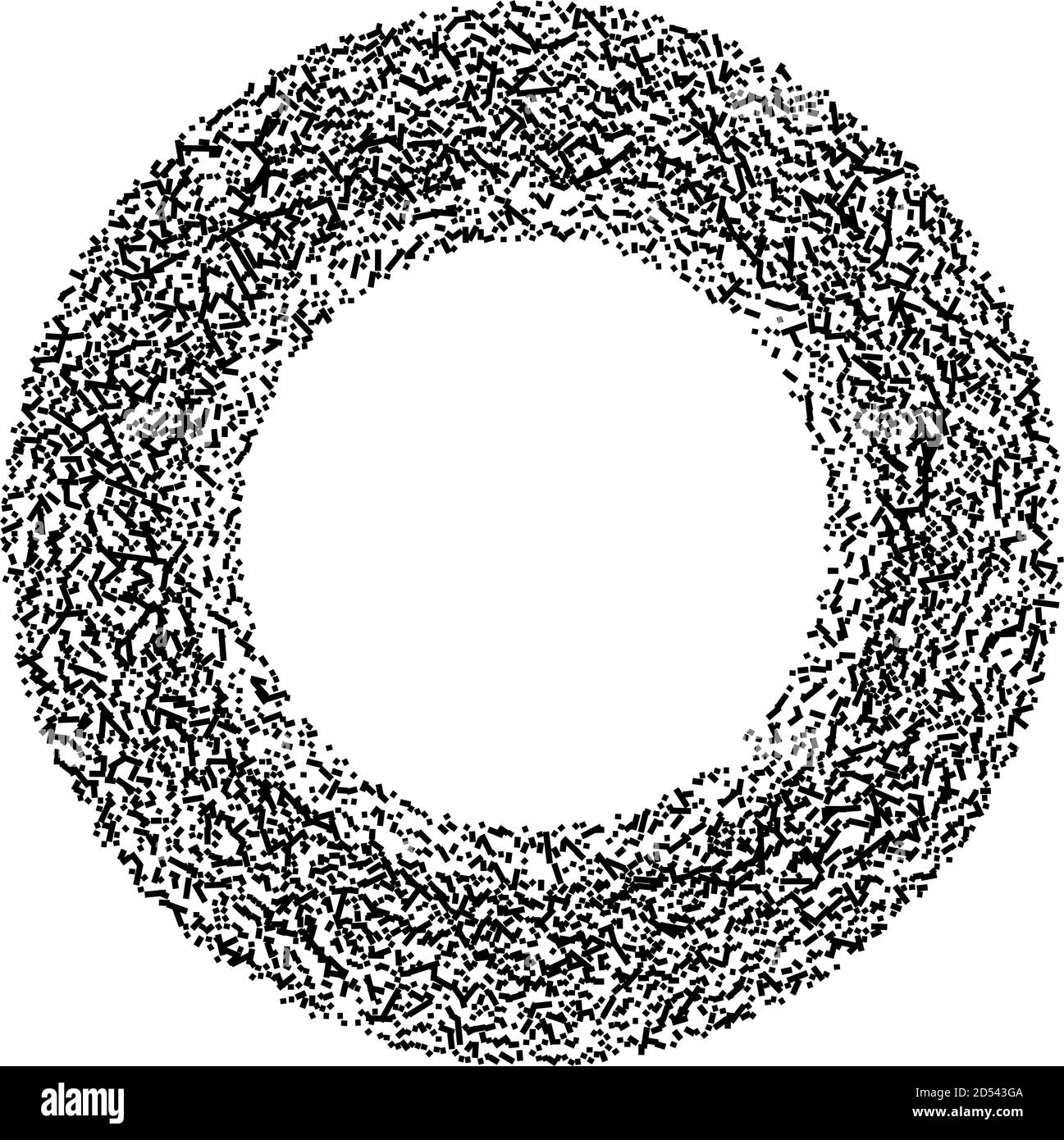 Grayscale random squares in circle formation abstract geometric element ...