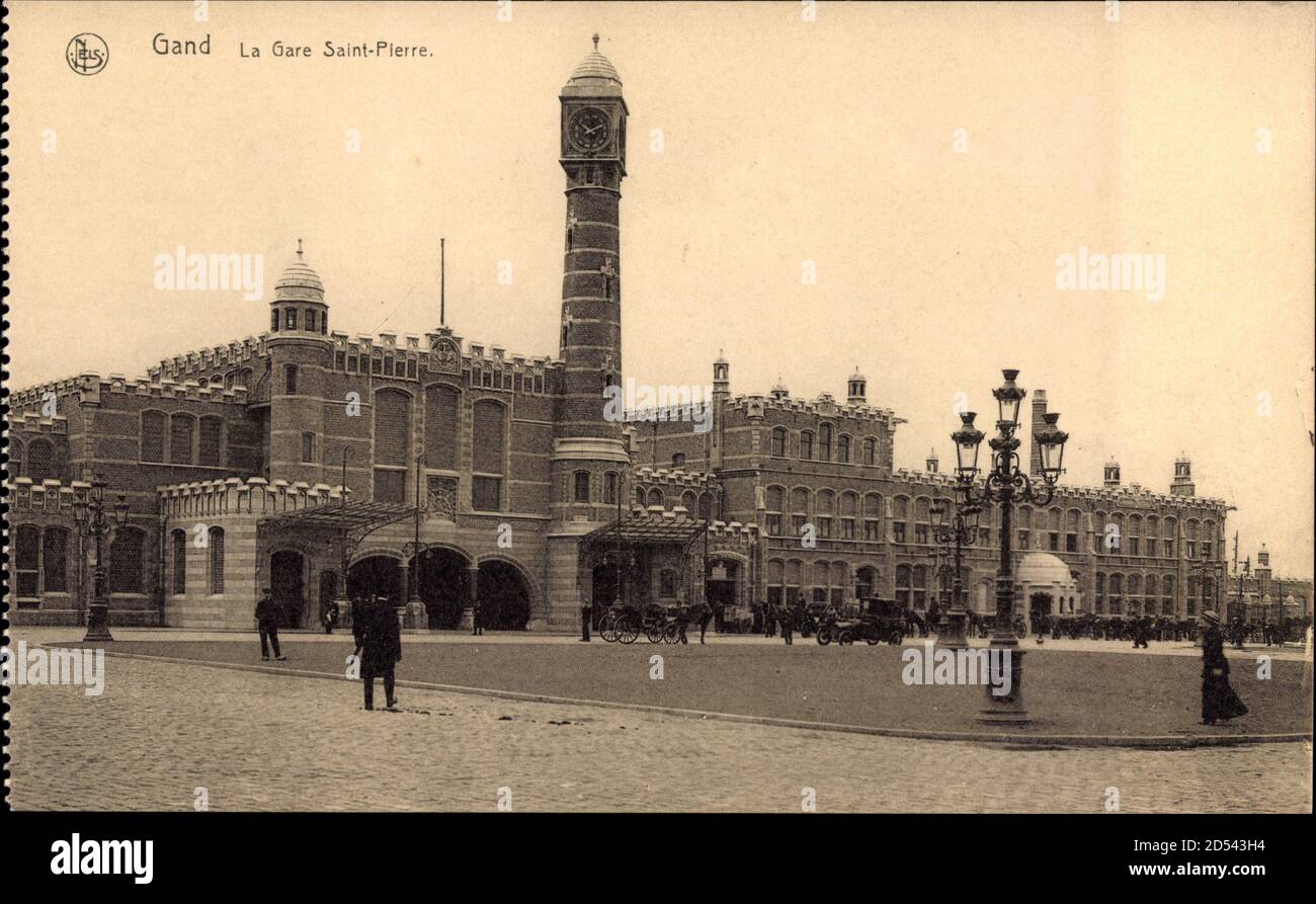 Gent Ostflandern, vue sur la Gare Saint Pierre, Partie am Bahnhof ...