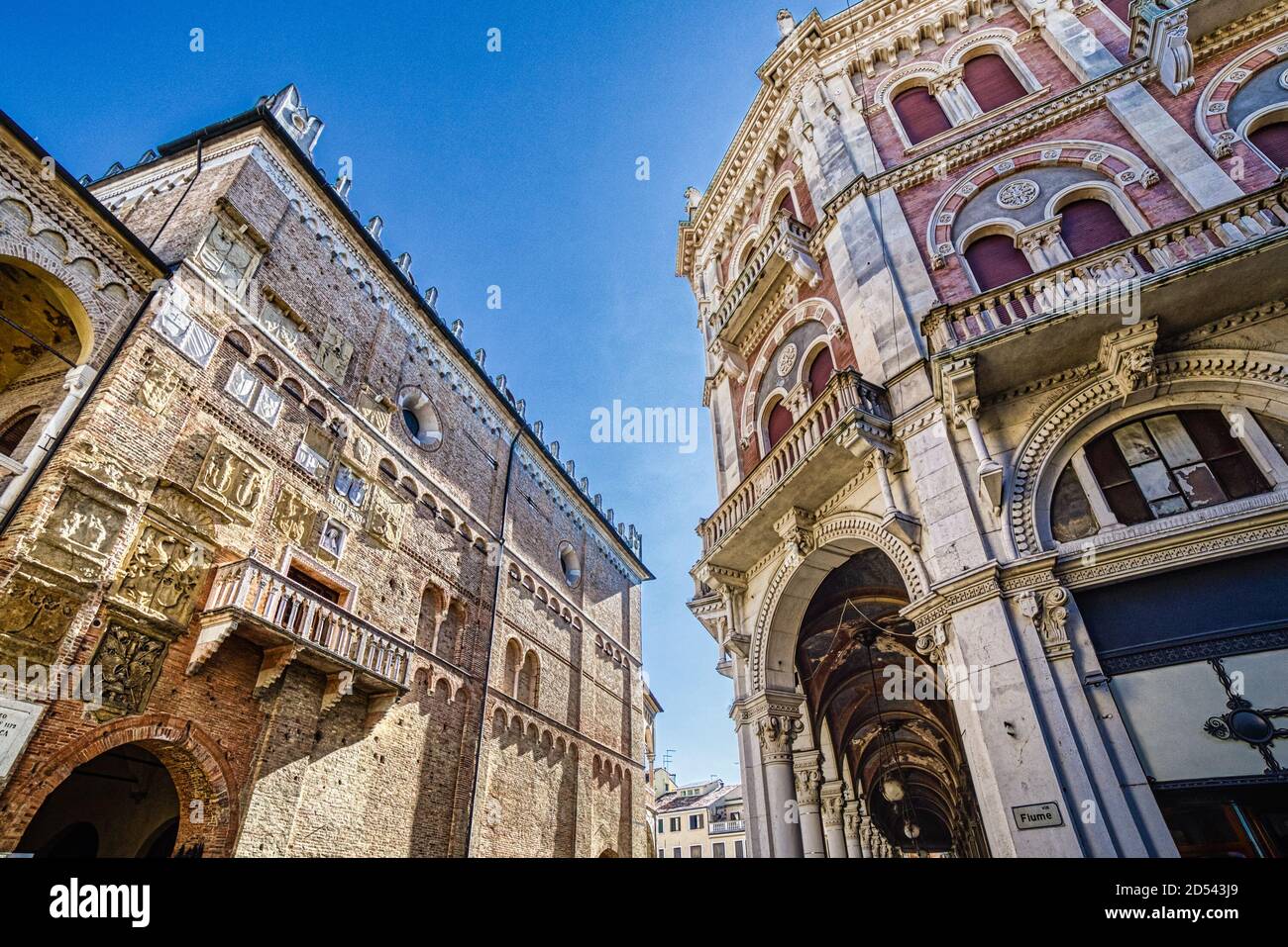 PADOVA, ITALY - FEBRUARY 25, 2019: sunlight is enlightening ancient ...