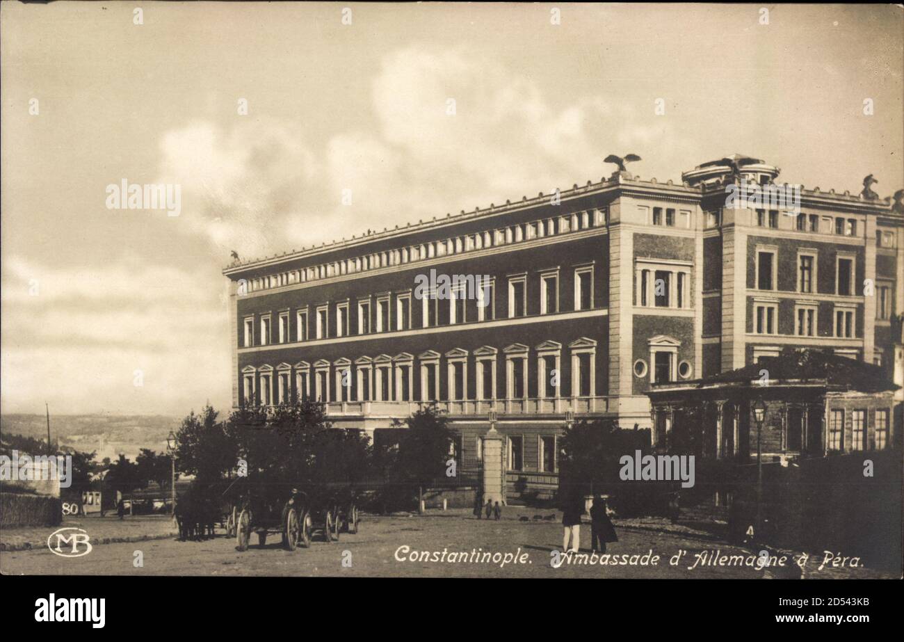Konstantinopel Istanbul Türkei, Ambassade d'Allemagne a Pera, Botschaft ...