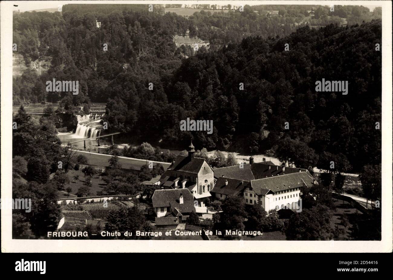 Fribourg Freiburg Stadt Schweiz, Chute du Barrage et Convent de la ...
