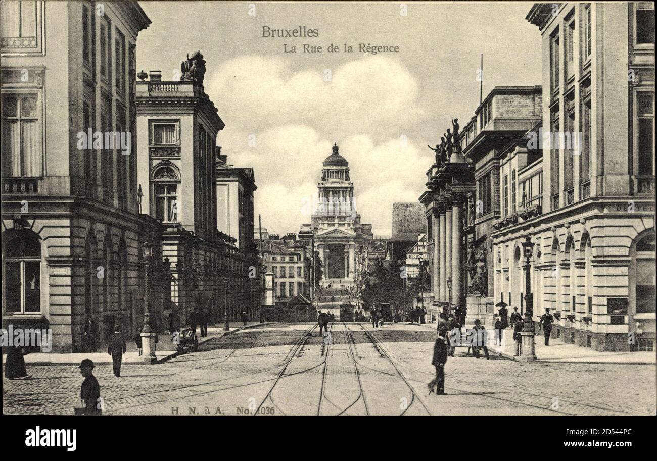 Brüssel Belgien, La Rue de la Régence, vue de la rue | usage worldwide ...