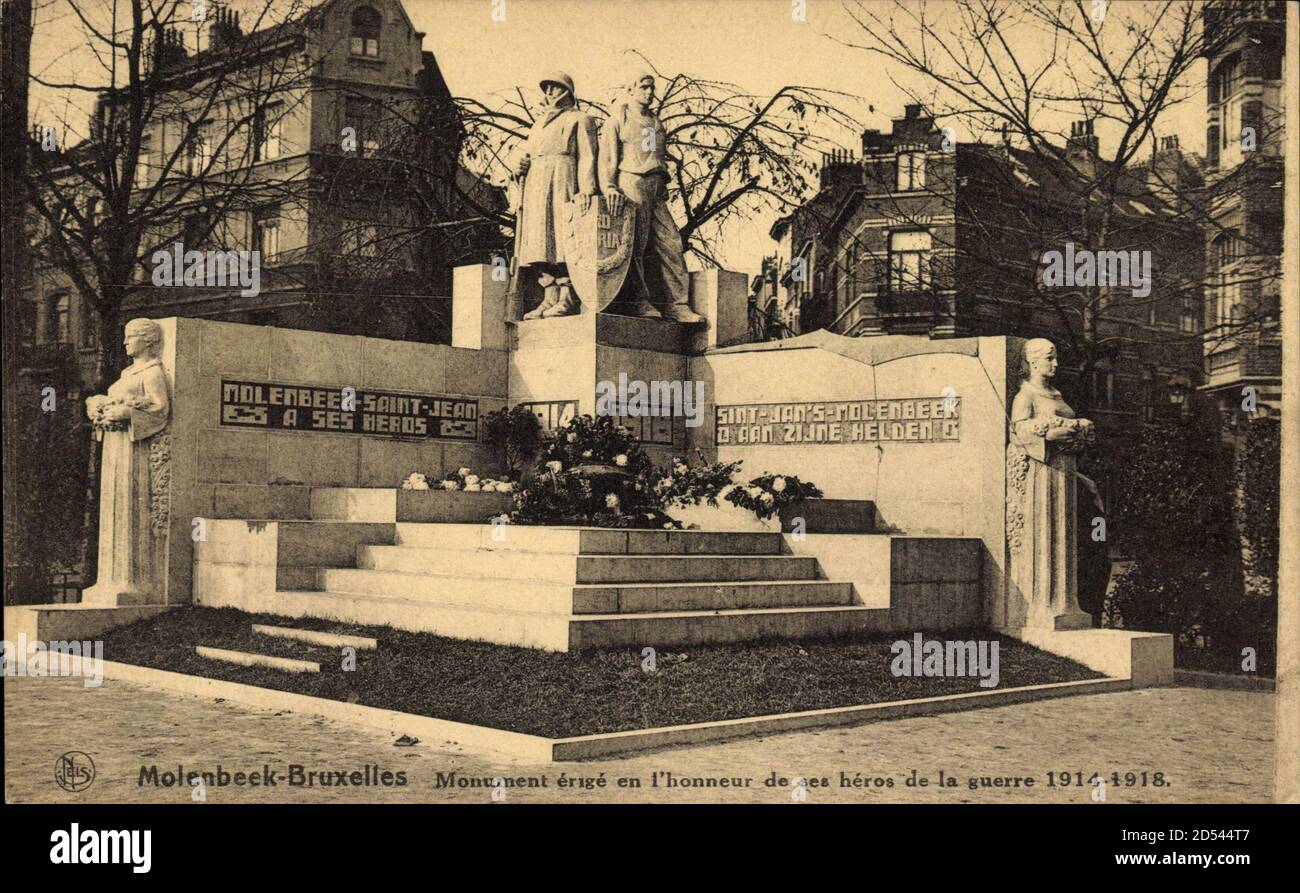 Molenbeck Bruxelles, Monument érigé en l'honneur de ses héros de la ...