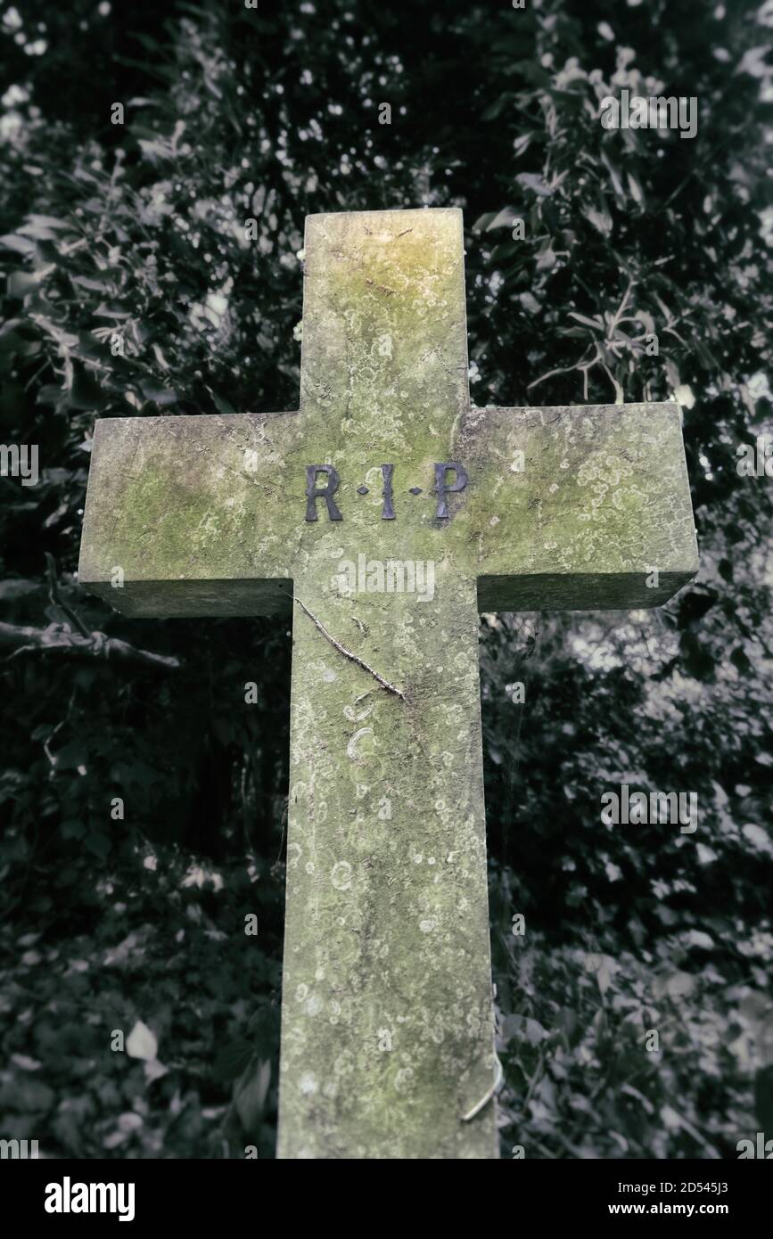 gravestone. Death RIP. symbol of death Stock Photo - Alamy