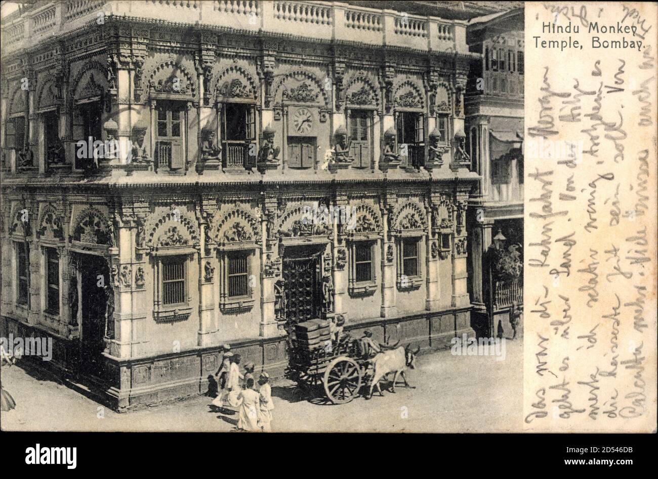 Mumbai Bombay Indien, Hindu Monkey Temple, Affentempel, Ochsenkarren ...
