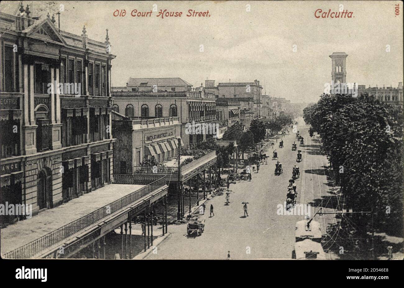 Calcutta Indien, Old Court House Street, Straßenpartie | usage ...