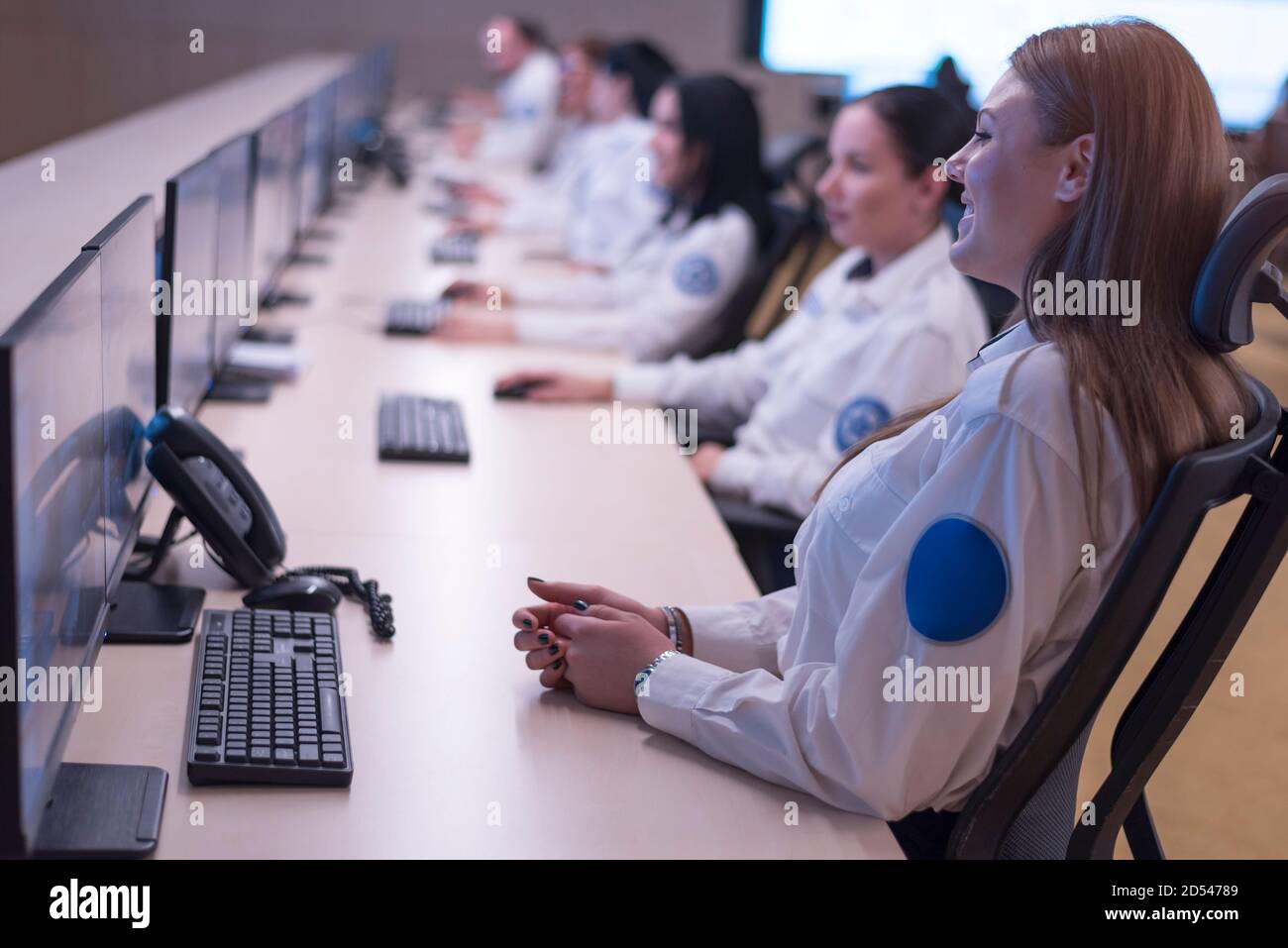 Team working on the System Control Room, Technical Operator Works at ...