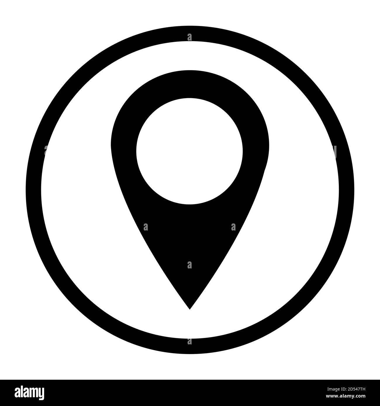 Location Icon Map Pointer Symbol Isolated On White Background Vector Web Button Stock Vector