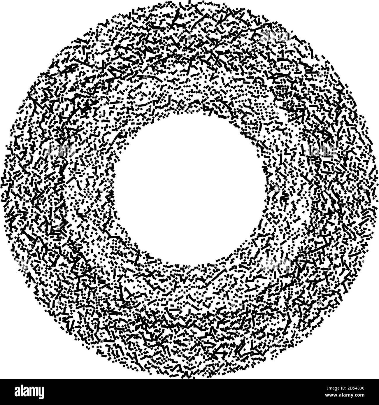 Grayscale random squares in circle formation abstract geometric element ...