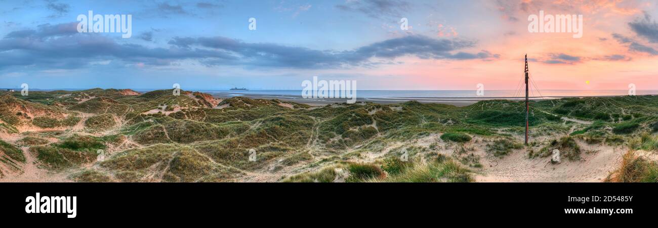 Sunset, Formby Point, Liverpool Bay Stock Photo - Alamy