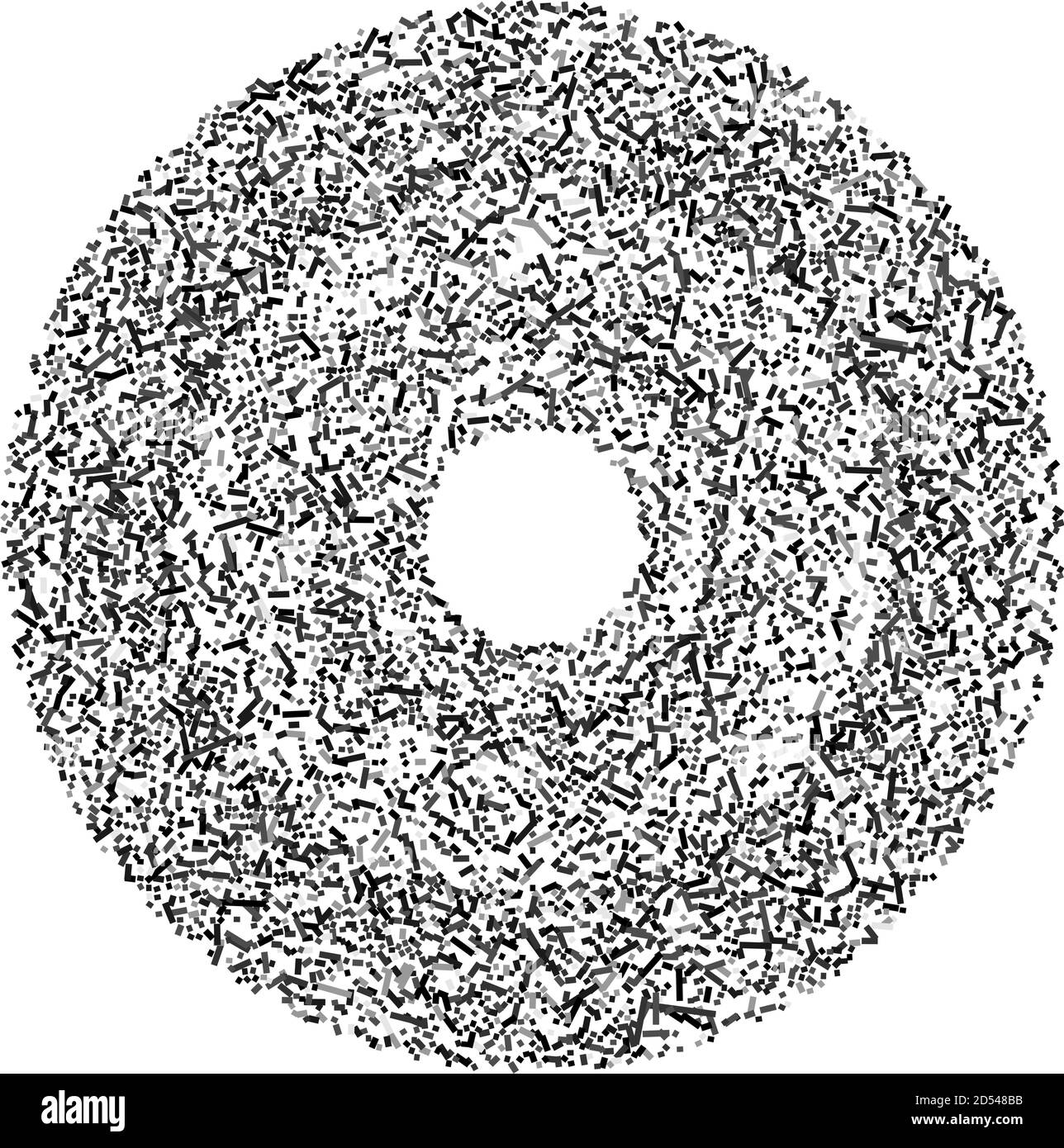 Grayscale random squares in circle formation abstract geometric element ...