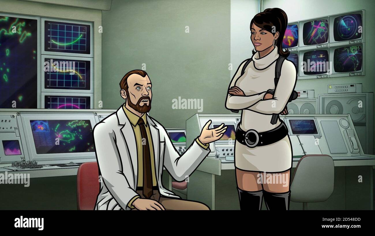 ARCHER: from left: Algernop Krieger (voice: Lucky Yates), Lana Kane ...