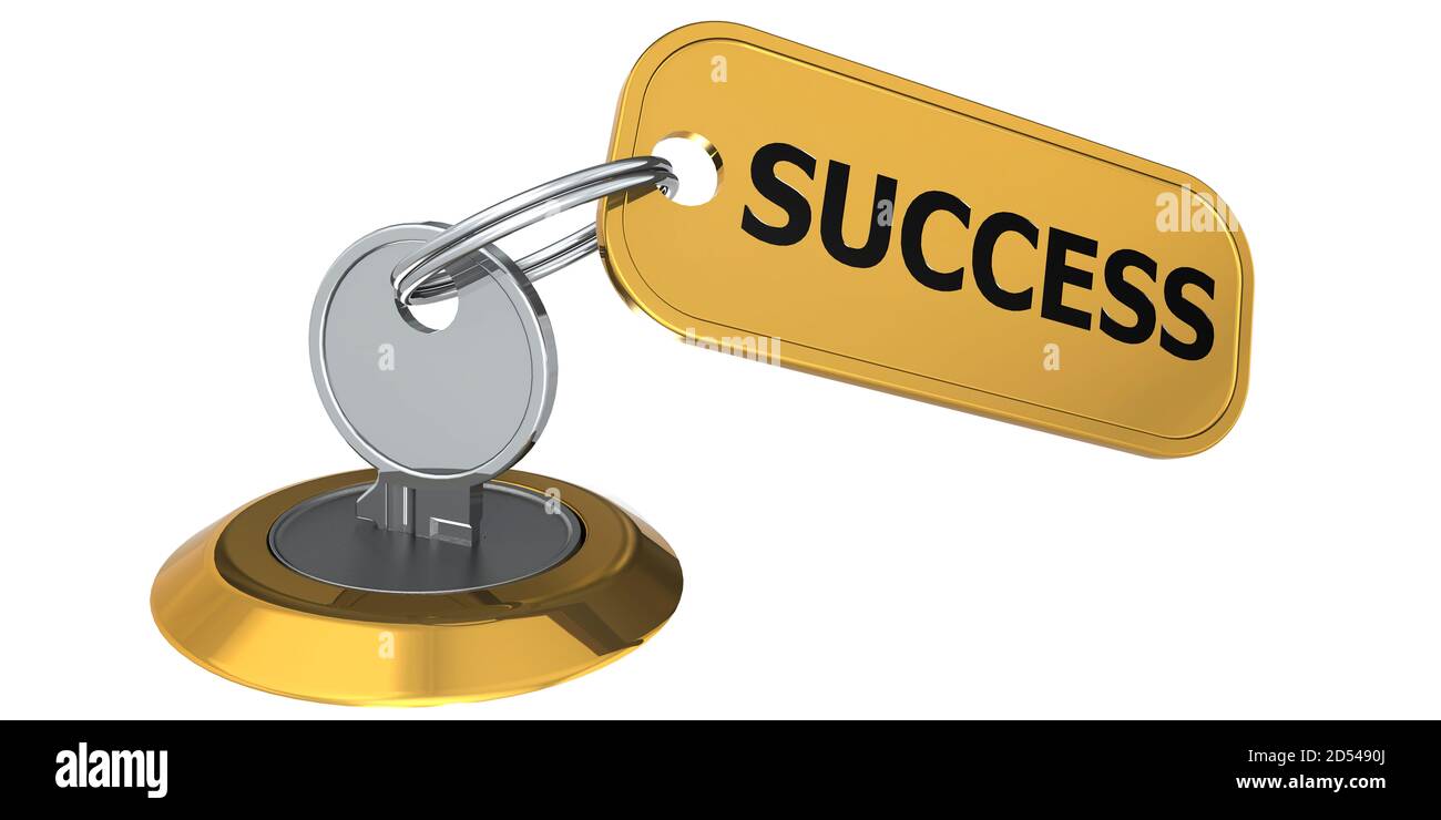 Golden key success illustration hi-res stock photography and images - Alamy