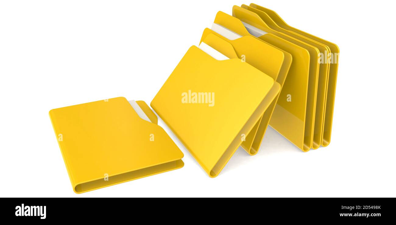 Heap of folders and files, 3D rendering Stock Photo - Alamy