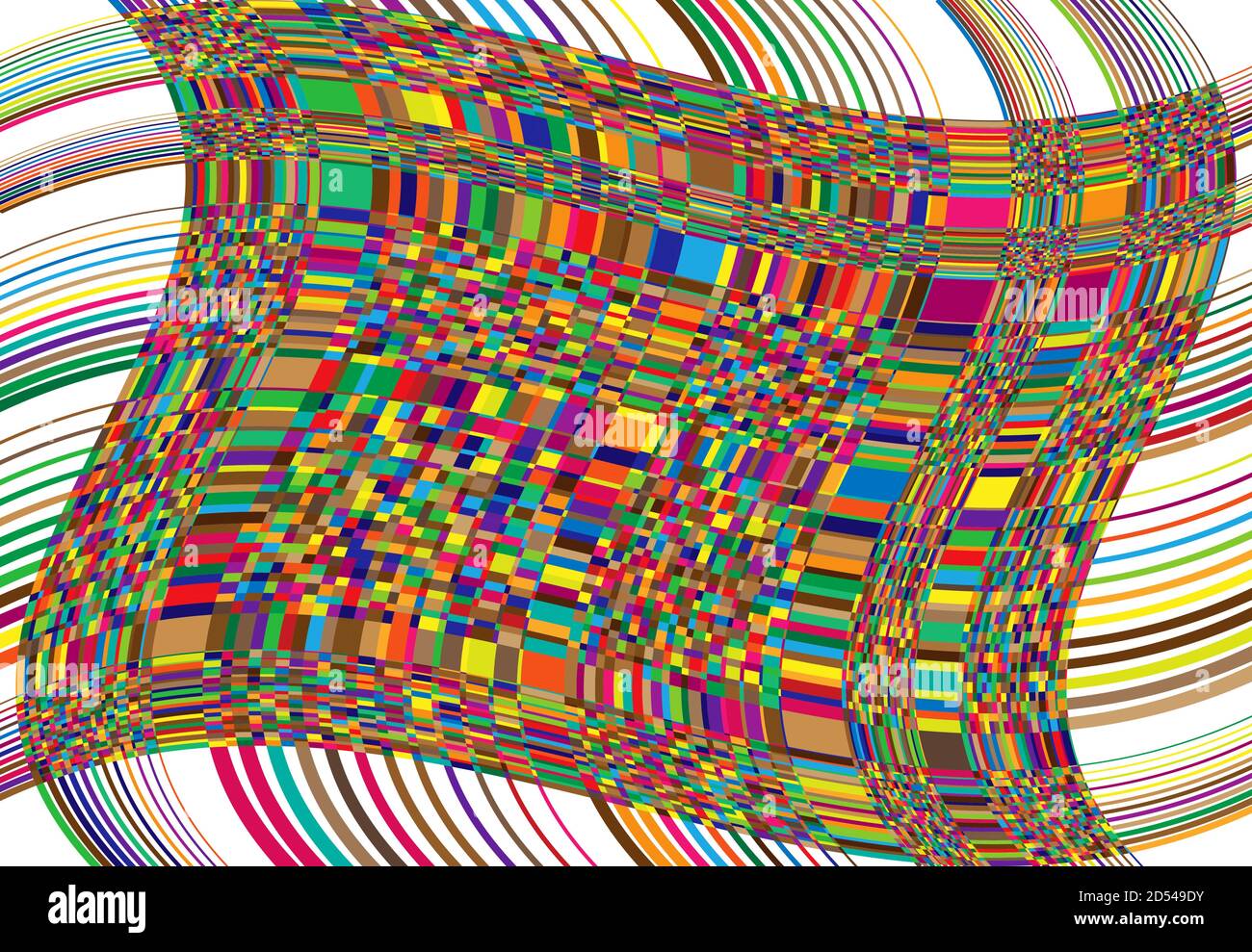 mosaic background, tessellation pattern. colorful wavy, waving and ...