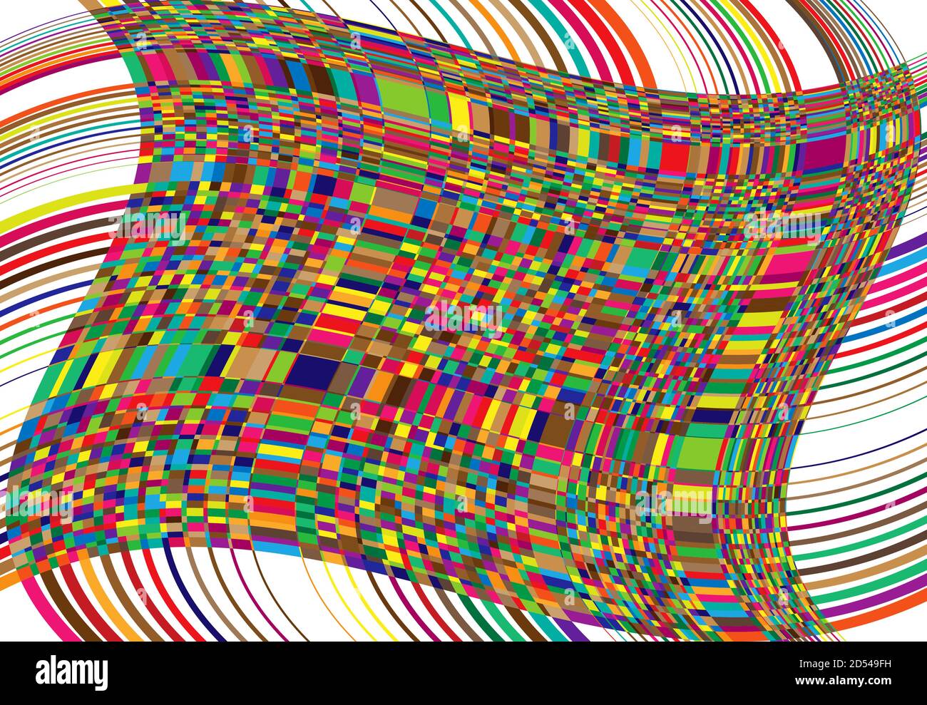 mosaic background, tessellation pattern. colorful wavy, waving and ...