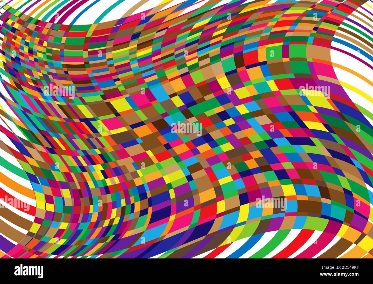 mosaic background, tessellation pattern. colorful wavy, waving and ...