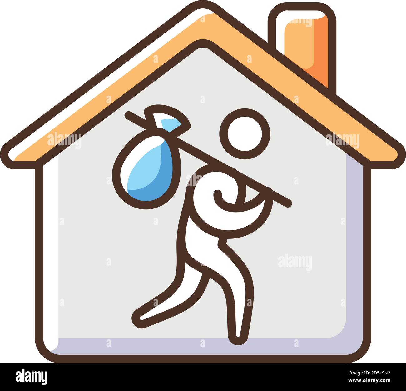 Refugee shelter RGB color icon Stock Vector Image & Art - Alamy