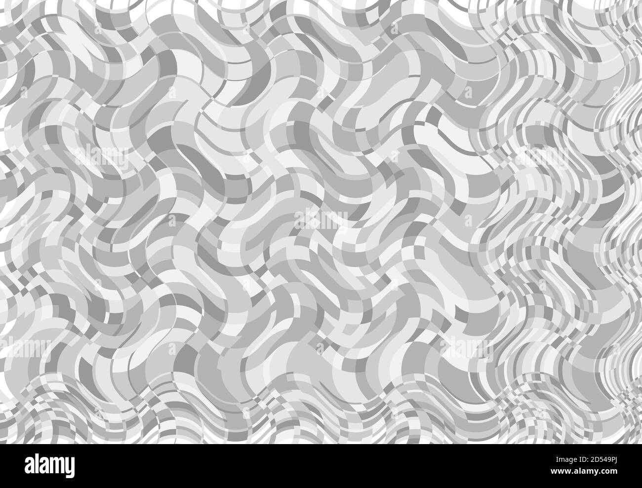 mosaic background, tessellation pattern. grayscale wavy, waving and ...
