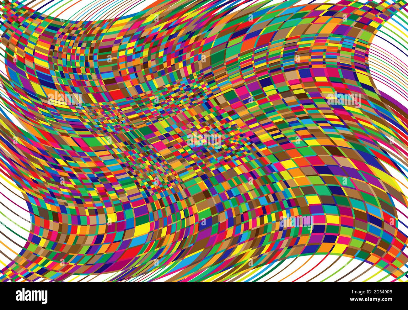 mosaic background, tessellation pattern. colorful wavy, waving and ...