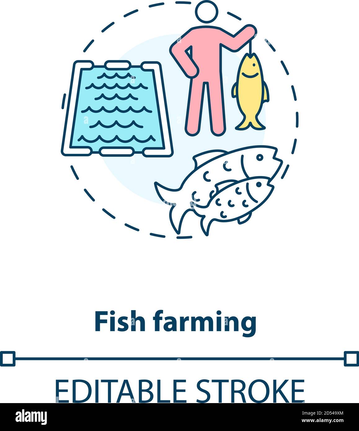 Fish farming concept icon Stock Vector Image & Art - Alamy