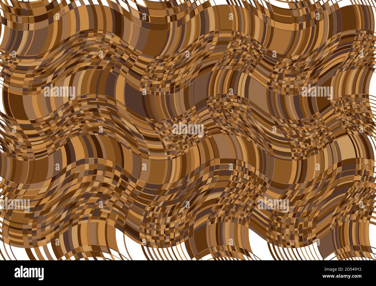 mosaic background, tessellation pattern. brown wavy, waving and ...