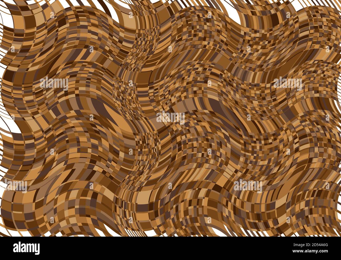 mosaic background, tessellation pattern. brown wavy, waving and ...