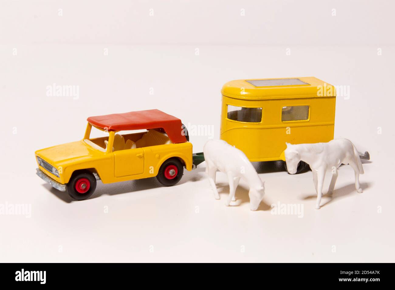 Matchbox Field Car and Horse Trailer Stock Photo - Alamy