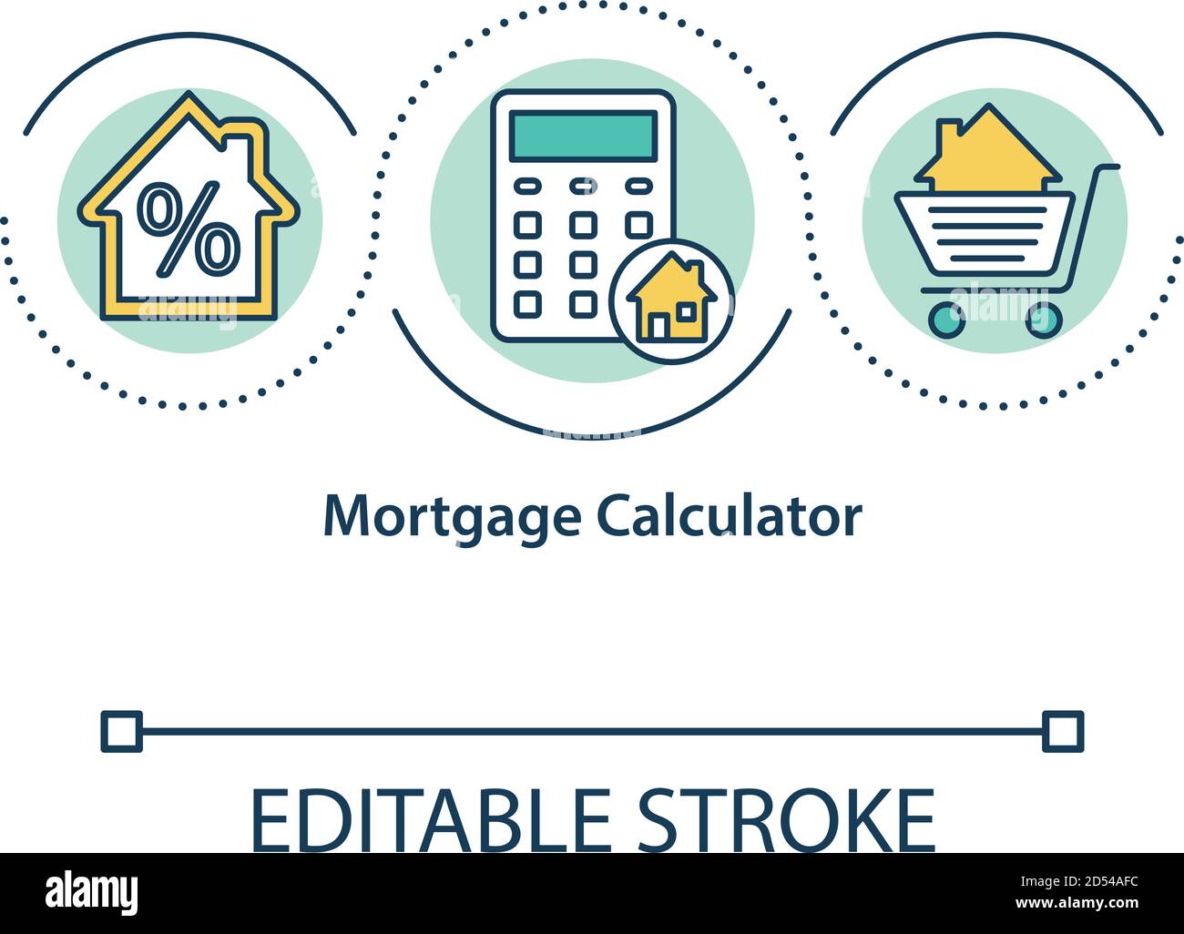 Real estate house concept percent Stock Vector Images - Alamy
