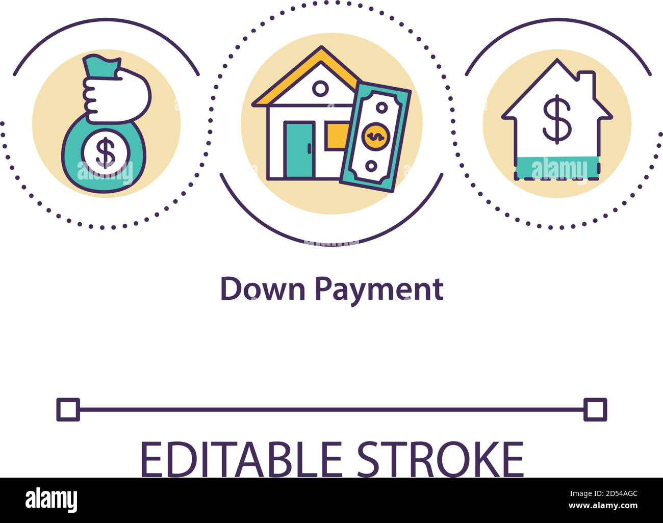 Down payment concept icon Stock Vector Image & Art - Alamy