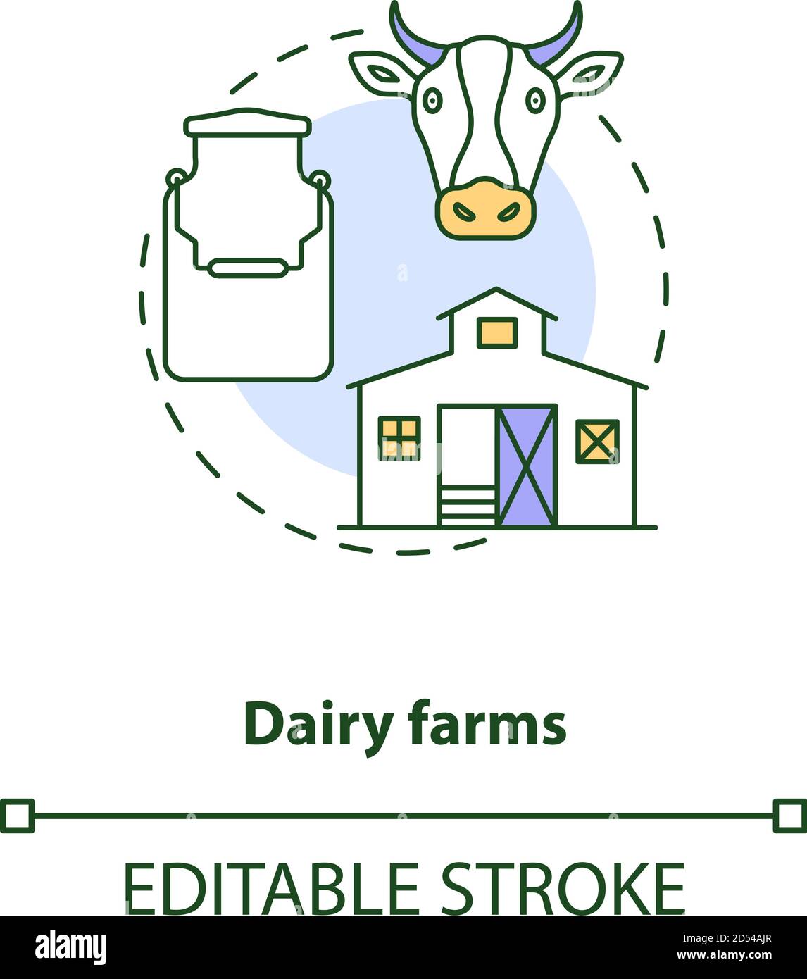 Dairy farms concept icon Stock Vector Image & Art - Alamy