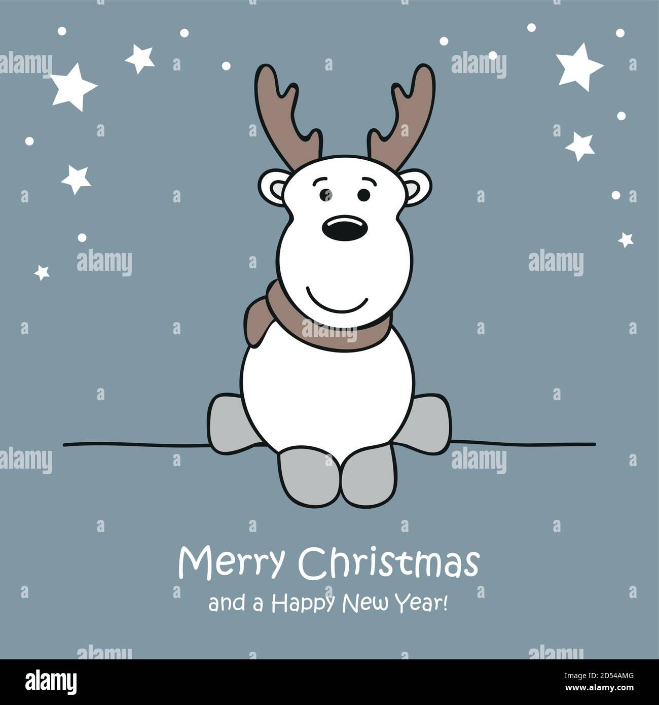 White Christmas Animated Reindeer