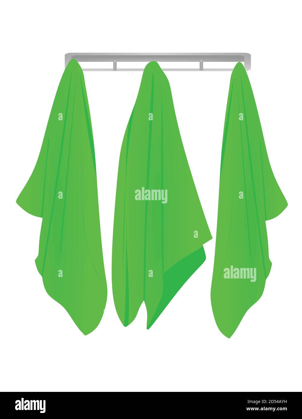 Green hanging towels. vector illustration Stock Vector Image & Art - Alamy