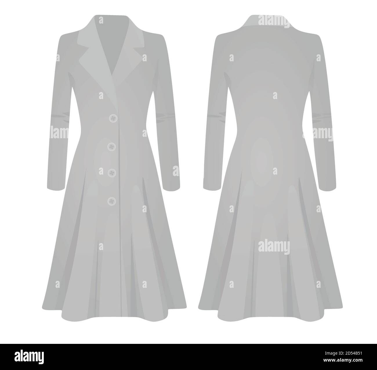Woman grey coat. vector illustration Stock Vector Image & Art - Alamy