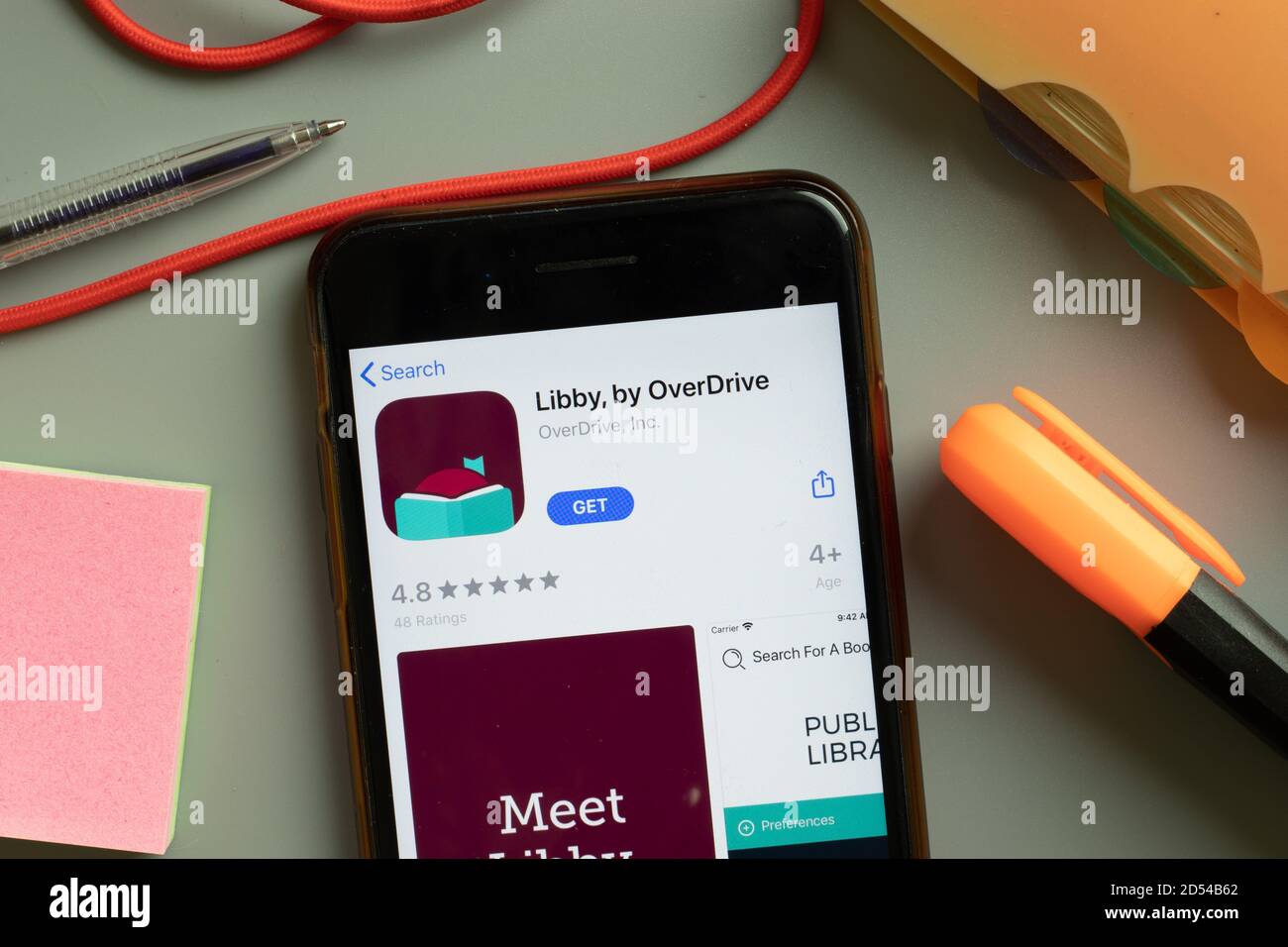 New York, USA - 29 September 2020: Libby by OverDrive mobile app logo ...