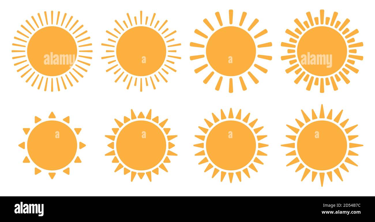 Sun icon set Stock Vector Image & Art - Alamy