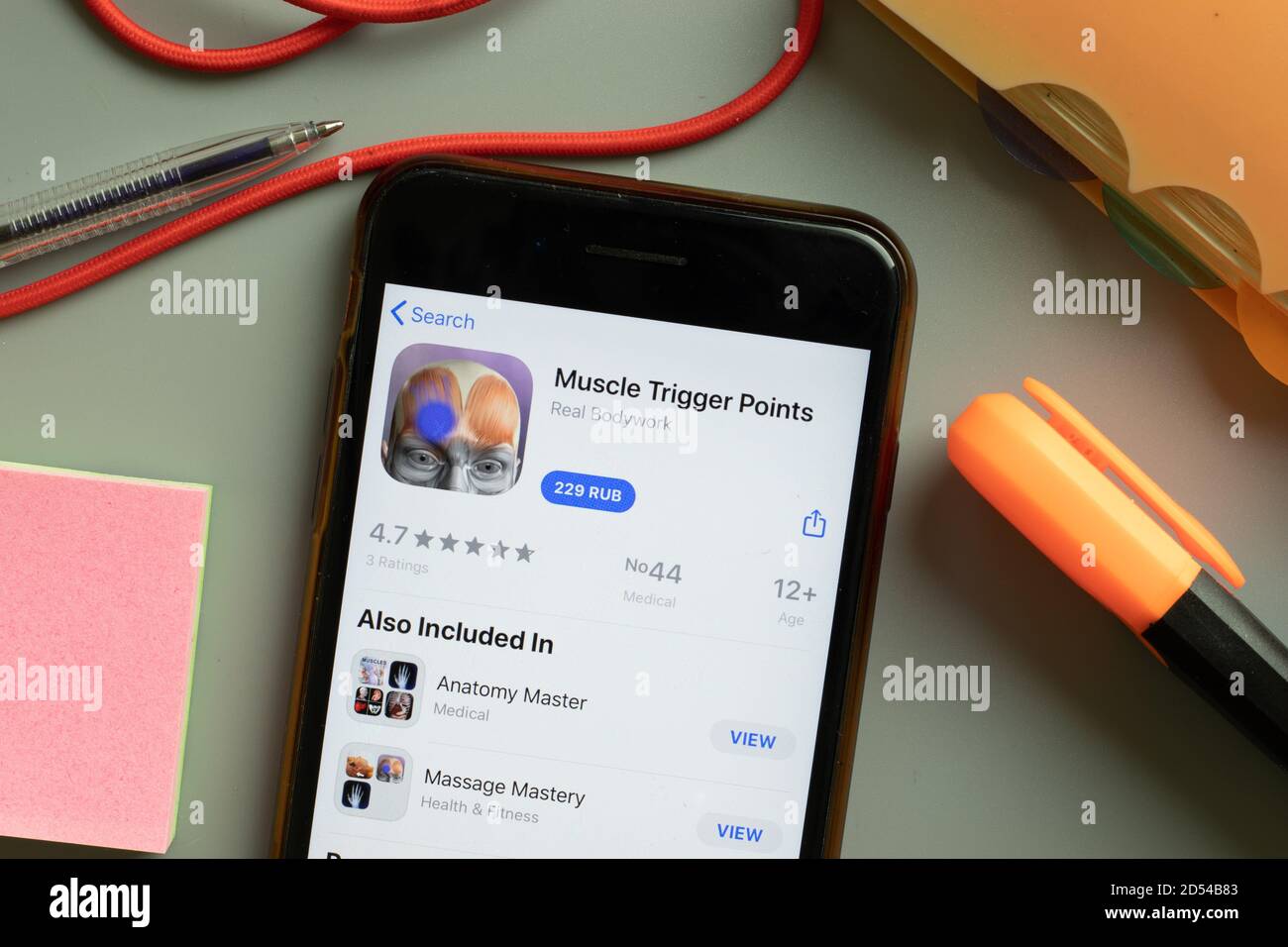 New York, USA - 29 September 2020: Muscle Trigger Points mobile app ...