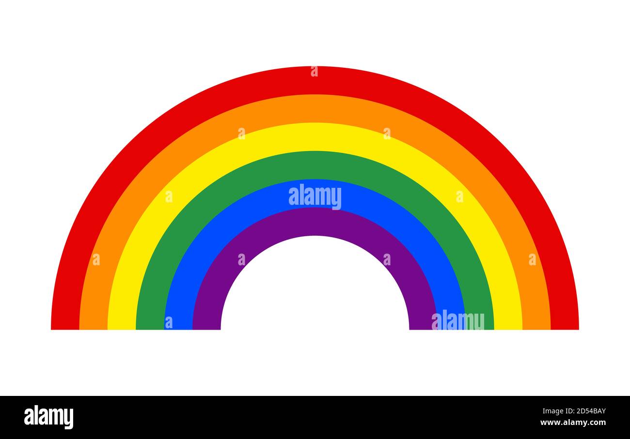 Rainbow decorative icon vector, isolated on background. Colorful ...