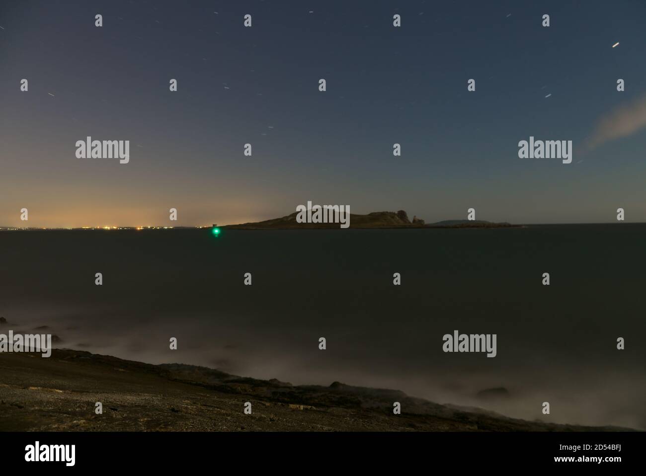 Aurora Borealis in Dublin, Ireland. Very slight glow of the northern ...