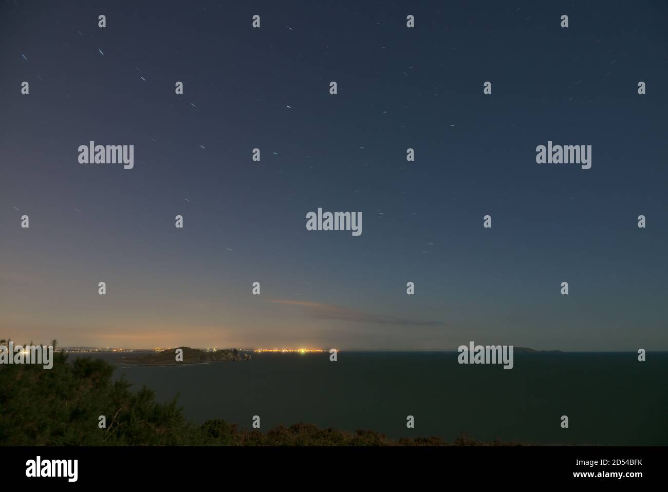 Aurora Borealis in Dublin, Ireland. Very slight glow of the northern ...