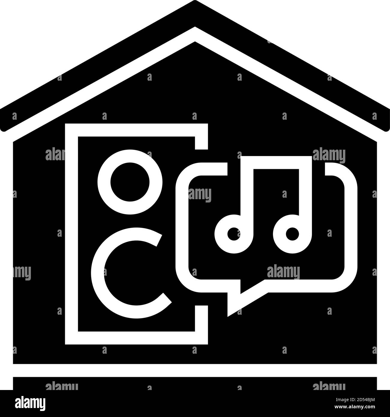 listen music glyph icon vector illustration Stock Vector Image & Art ...