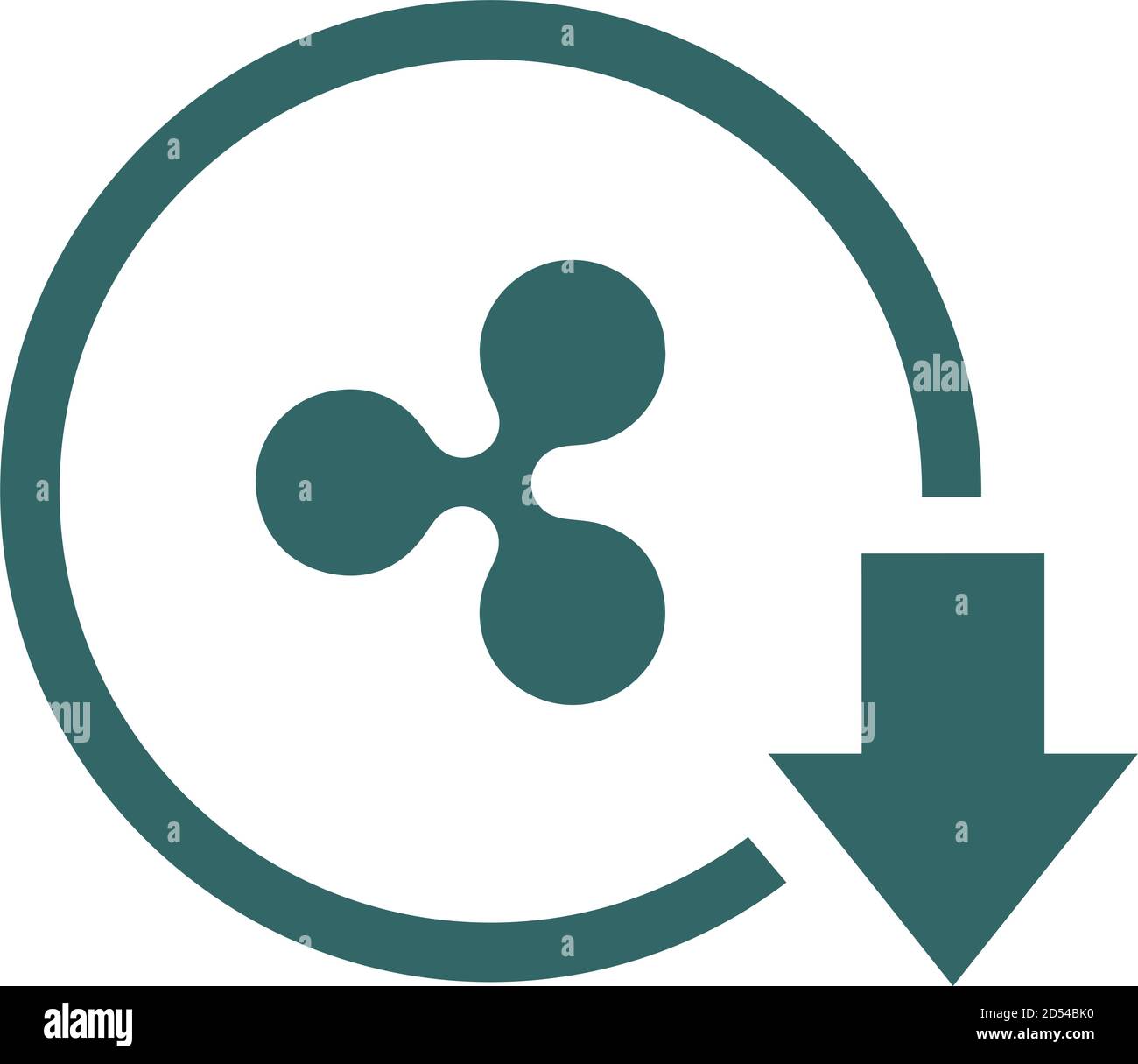 Cost reduction- decrease icon. Vector symbol image isolated on ...