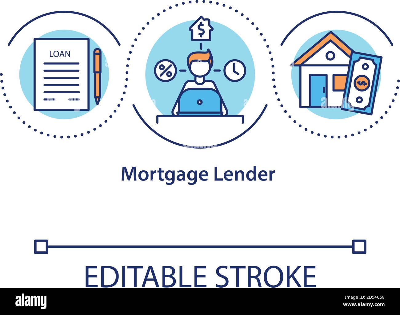 Mortgage lender concept icon Stock Vector Image & Art - Alamy