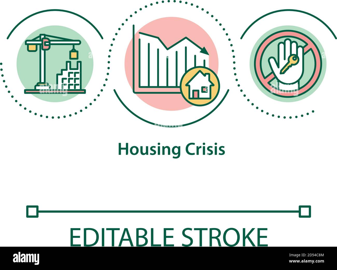 Housing crisis concept icon Stock Vector Image & Art - Alamy