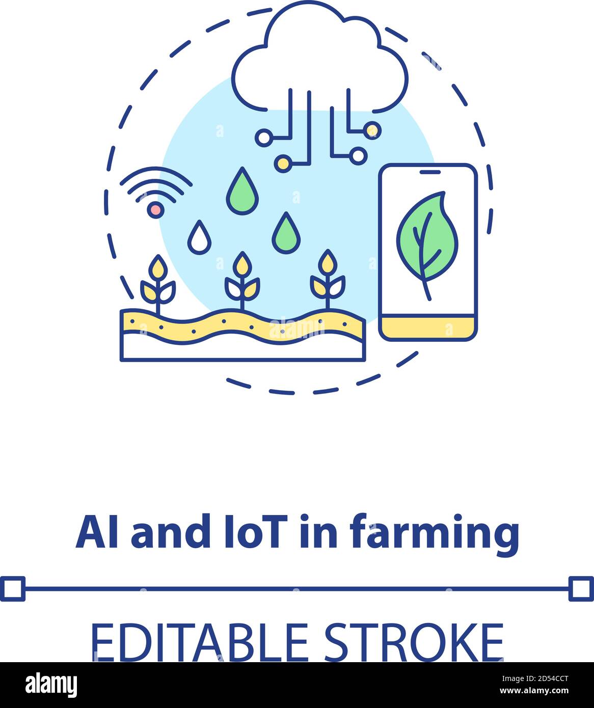 AI and IoT in farming concept icon Stock Vector Image & Art - Alamy
