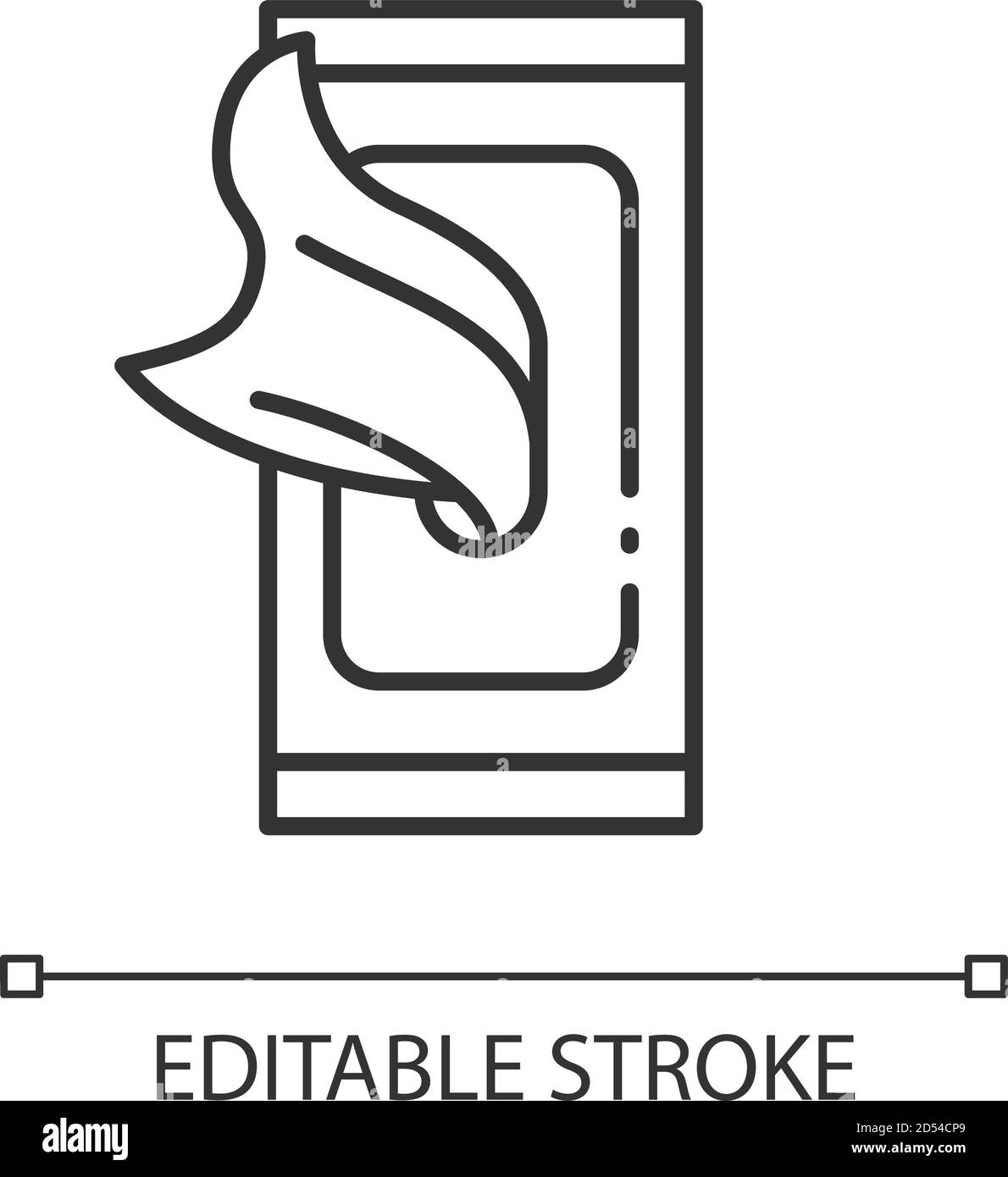 Disinfecting wipes linear icon Stock Vector Image & Art - Alamy