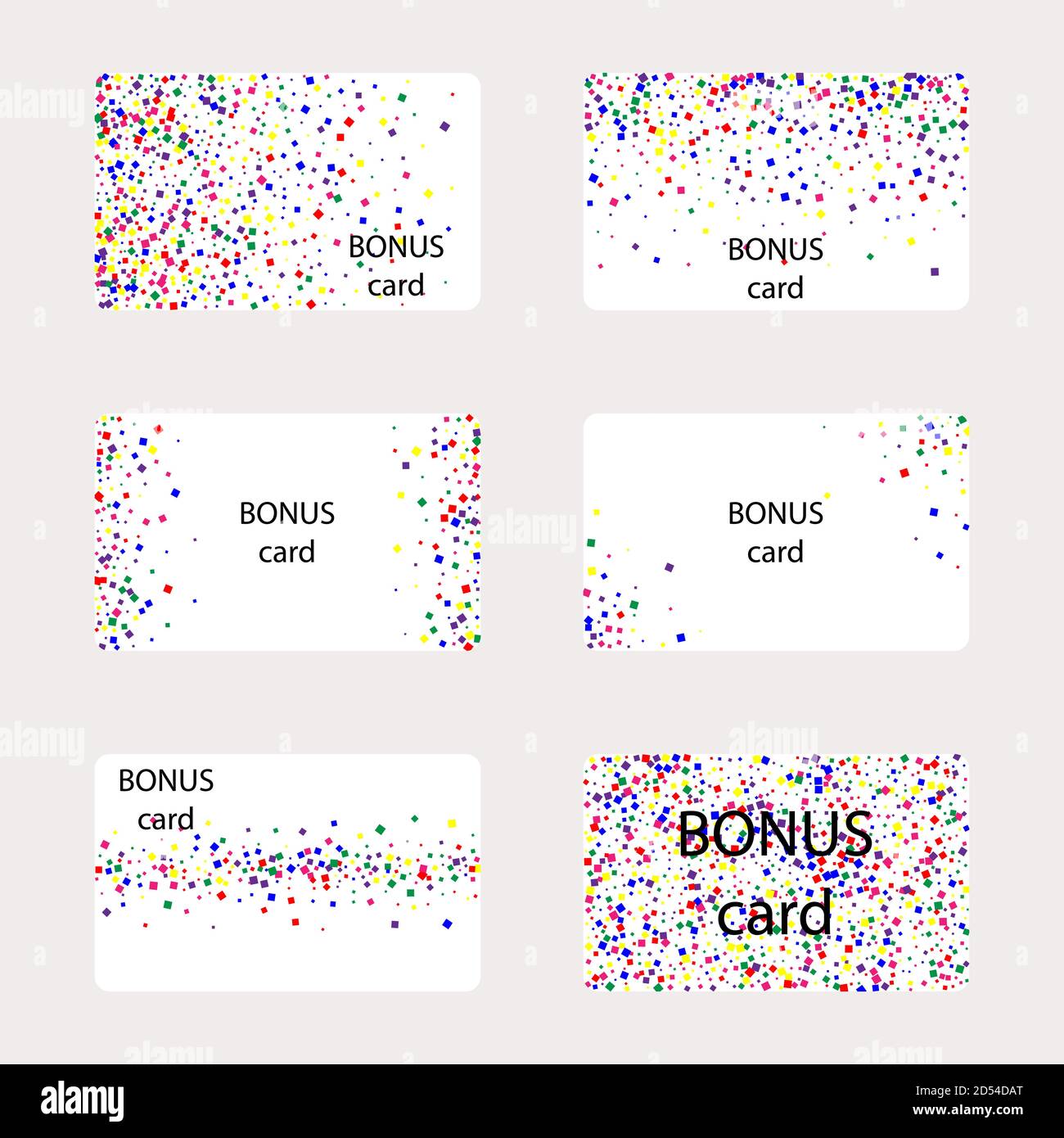 Colored geometric design for bonus card, certificate, discount card ...