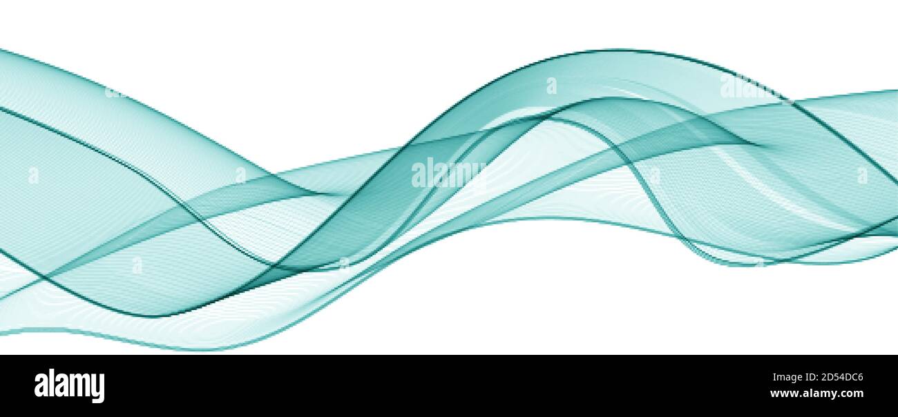 Blue abstract wave. Curves isolated on white background Stock Vector ...