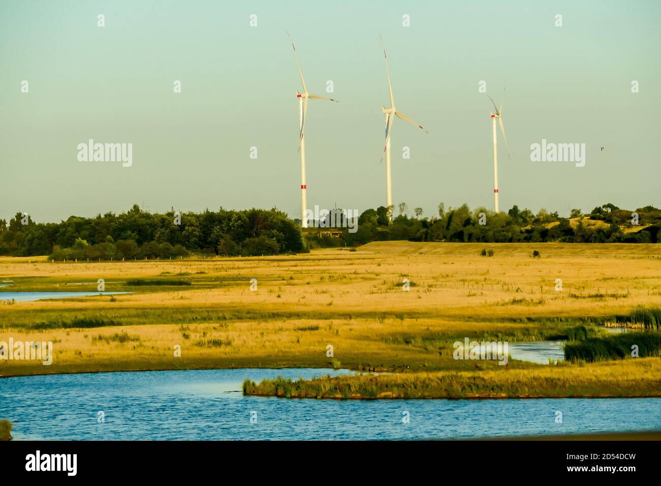 wind turbines in the field, in Sweden Scandinavia North Europe Stock ...